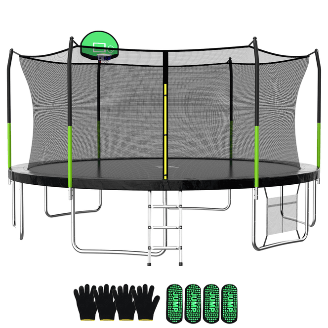 Aotob 7ft No-Gap Round Indoor Trampoline For Kids